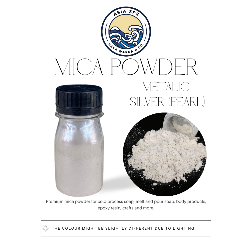 Jual Bubuk Mika Pigment SILVER PEARL Powder Serbuk Dekorasi Otomotif ...