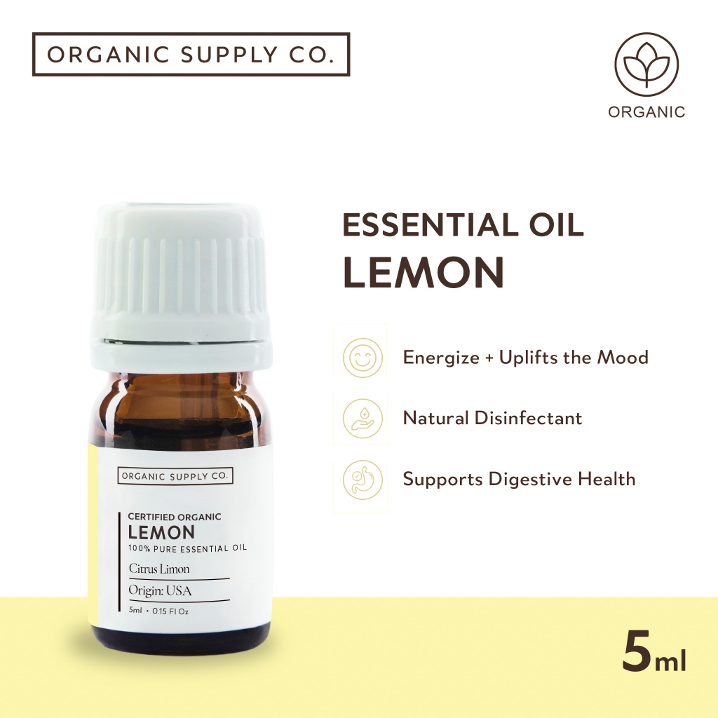 Jual Organic Supply Co. Lemon Essential Oil - Air Cleaner & Immune Booster | Pure Therapeutic ...