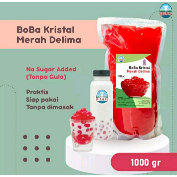 Jual Boba kristal jelly pearl bublle mutiara agar ager jeli bola merah ...