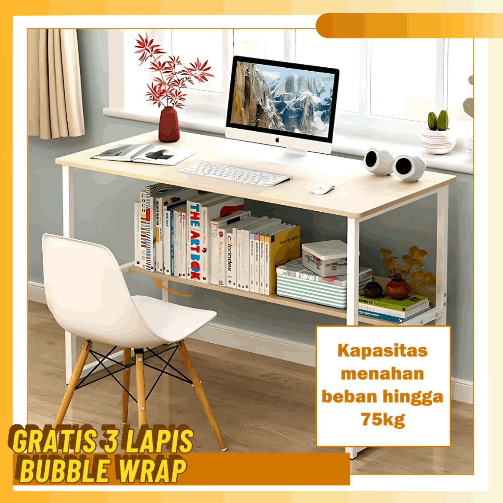 Jual [FREE BUBBLE WRAP] LLB Meja Belajar Meja Kerja Meja Kayu Meja ...