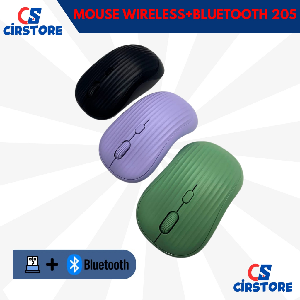 Jual Wireless Mouse Bluetooth + 2.4G 2 Models Rechargeable Baterai Type ...