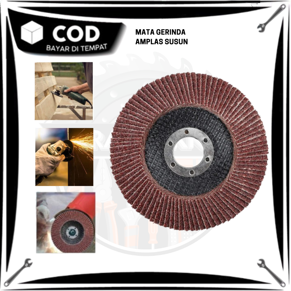 Jual Amplas susun Gerinda 4 inch / Amplas Kayu gerinda Bulat / Flap ...