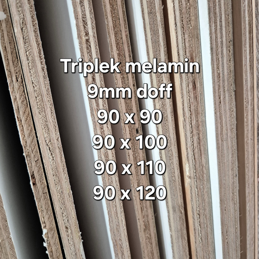 Jual Triplek melamin putih custom 9mm doff 1 sisi lebar 90 cm | Shopee ...