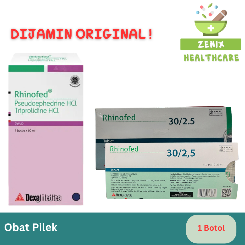 Jual Rhinofed Sirup/Tablet Obat Pilek dan Flu | Shopee Indonesia