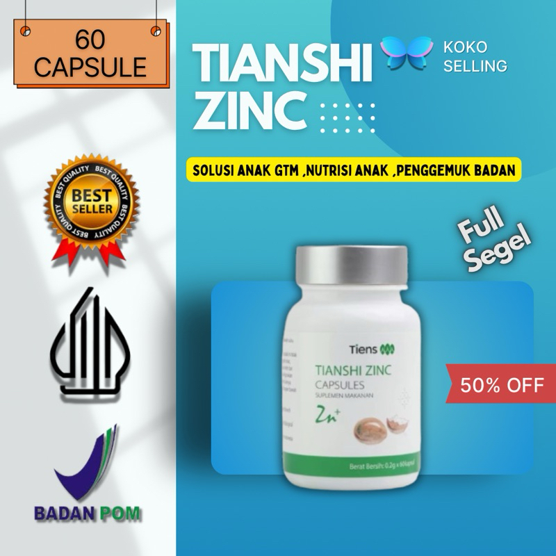Jual [Nutrisi Anak] Tianshi Zinc Capsules Original - Dilengkapi Bubuk ...