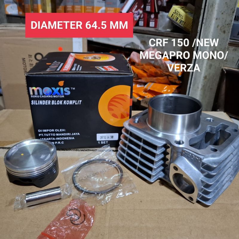 Jual BLOK SEHER BORE UP 64.5 MM CRF 150 BORING SET PISTON VERZA // NEW MEGAPRO MONO NRFpart ...