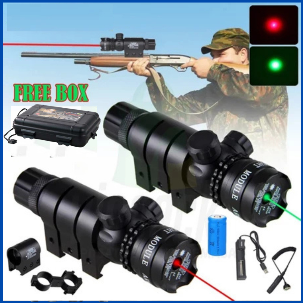 Jual COD TaffLED laser pointer penunjuk jarak jauh cas+ baterai+ kotak ...