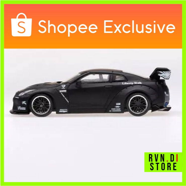 Jual MINI GT 31 LB WORKS Nissan GT-R (R35) Matte Black Type 1, Rear ...
