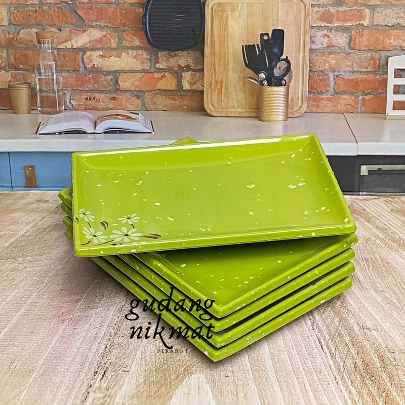Jual [1 Pcs] Piring Saji Melamin SingaSingi (21 x 14 cm), Piring Sajian ...