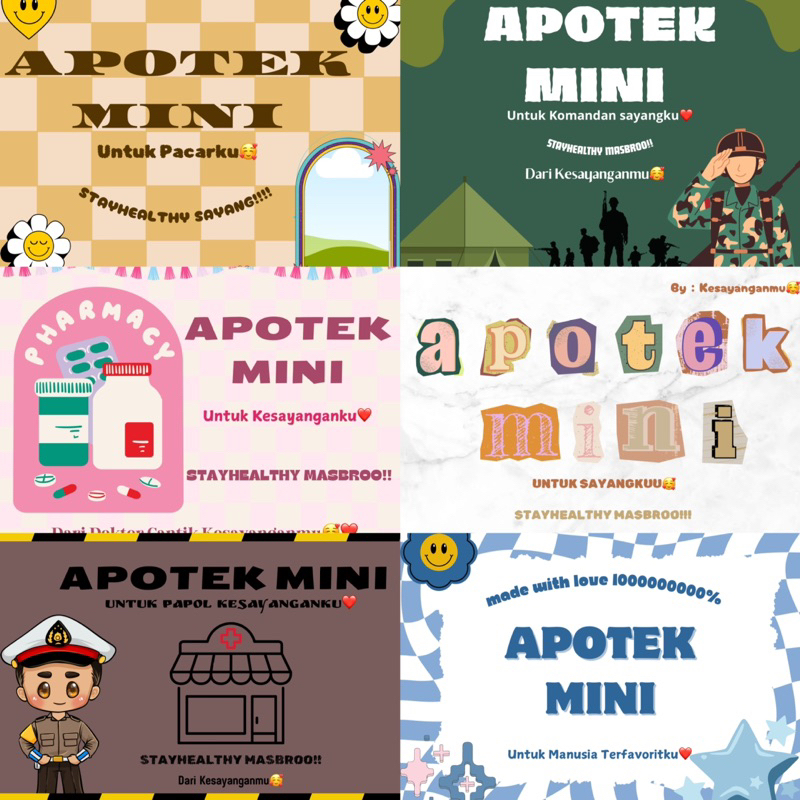 Jual stiker apotek mini untuk tersayang | Shopee Indonesia