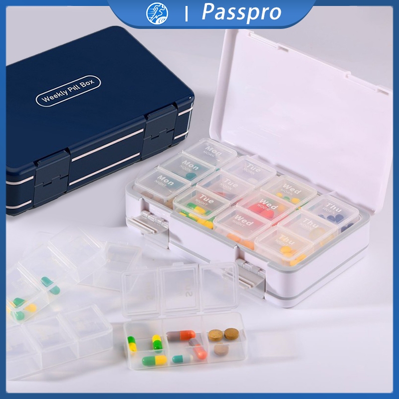 Jual Tempat Obat Kotak Penyimpanan Obat Kotak Obat 7 Hari Wadah Obat ...