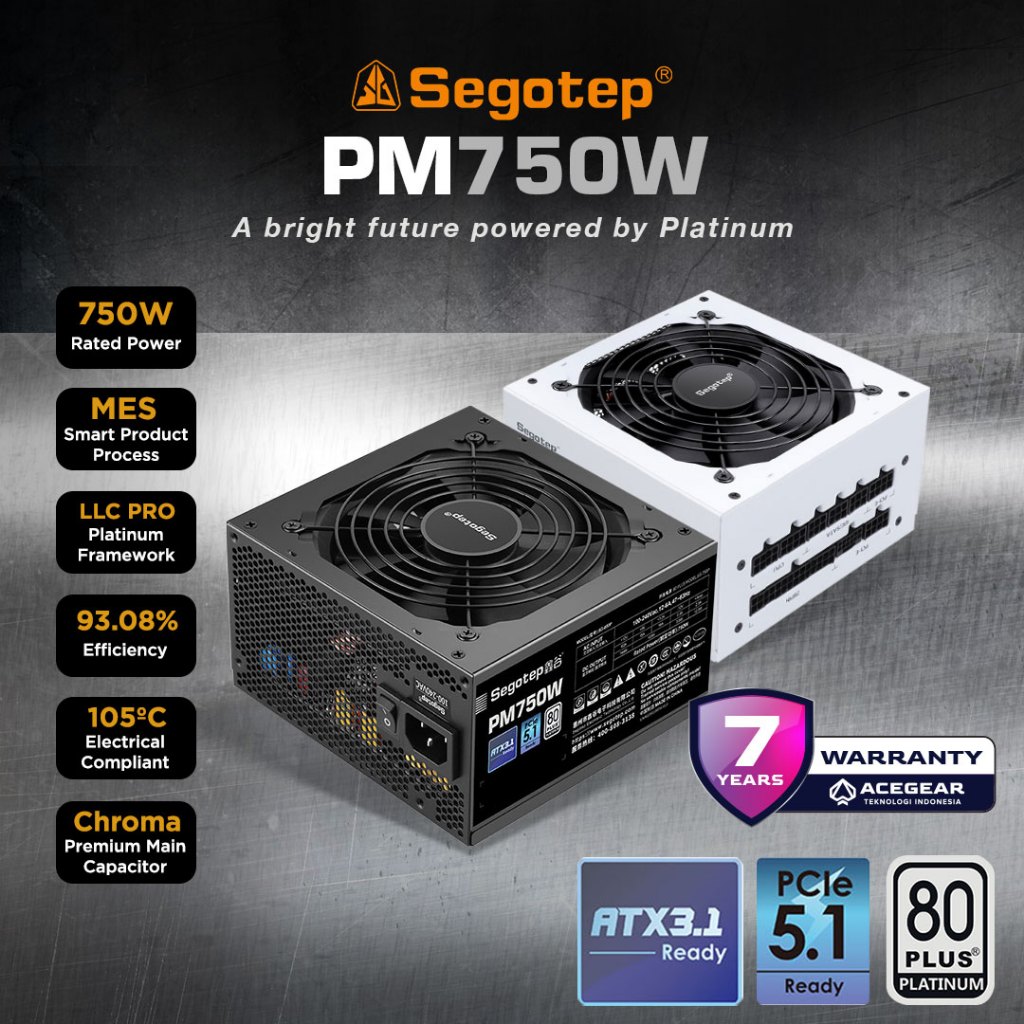 Jual SEGOTEP PM750W ATX3.1 (750W 80PLUS PLATINUM PSU Modular) | Shopee ...
