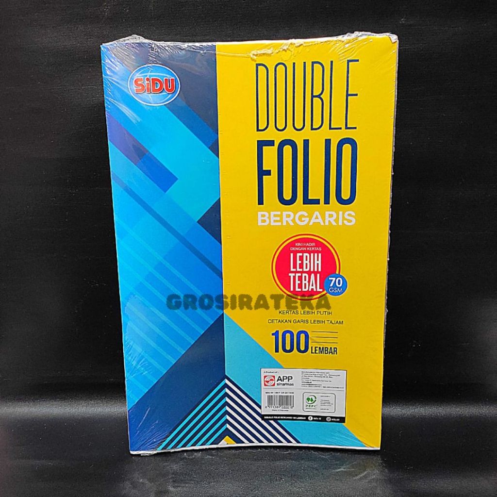 Jual KERTAS DOUBLE FOLIO, KERTAS GARIS 100 SHEETS SIDU | Shopee Indonesia