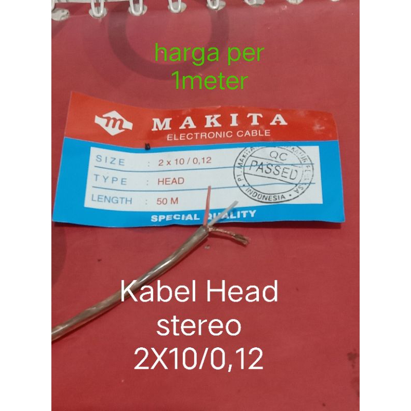 Jual Kabel Head stereo 2X10/0,12 kabel sekram | Shopee Indonesia
