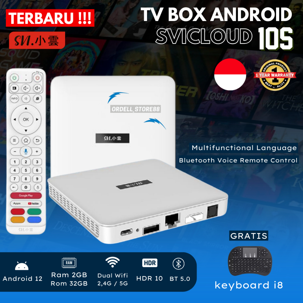 Jual Tv Box SVICLOUD 10S Indonesia 8K 2GB/32GB 9CORE WIFI 2.4/5GHZ ...
