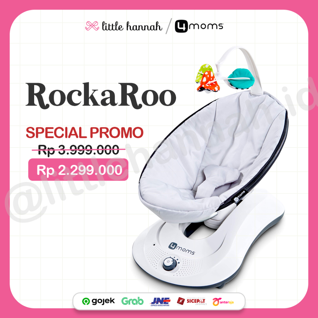 Jual 4Moms RockaRoo Baby Rocker / Baby Bouncer Otomatis / Ayunan Bayi ...