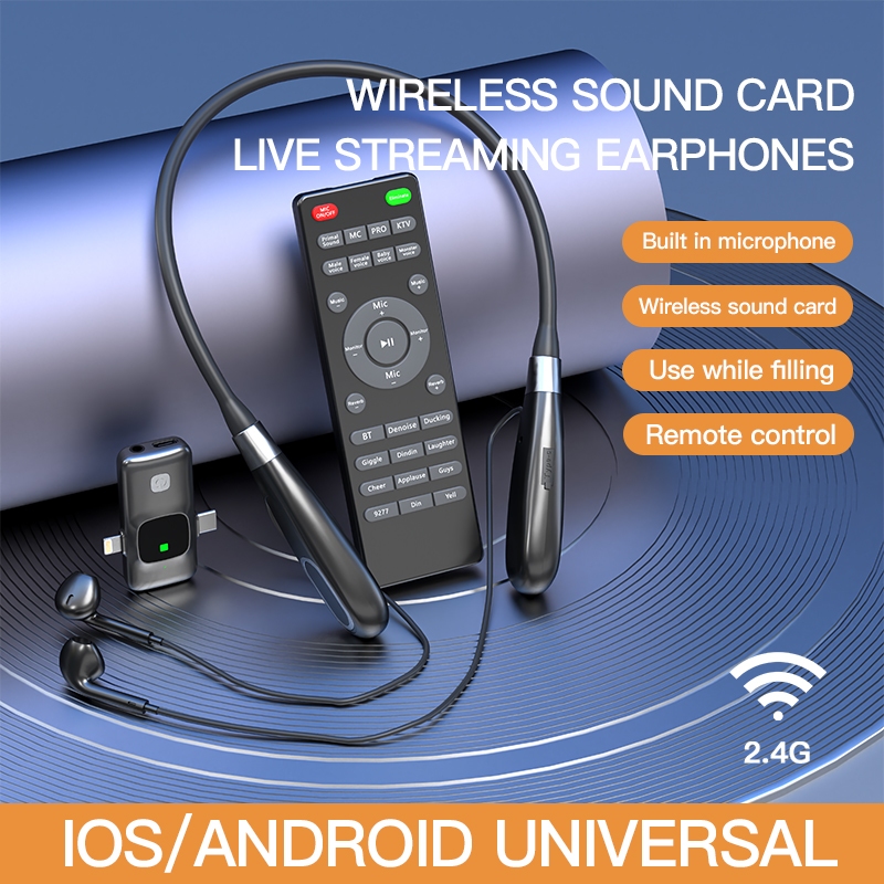 Jual E8 Wireless Sound Card Live Streaming Earphones, Portable Multi ...