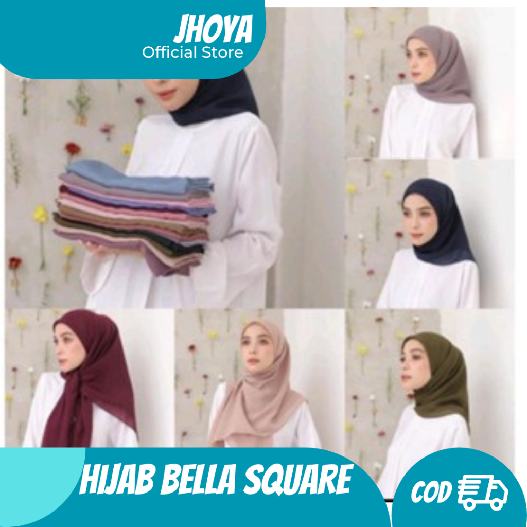 Jual HIJAB BELLA SQUARE PREMIUM SEGI EMPAT ANTI LETOY | Shopee Indonesia