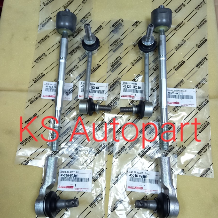 Jual long tie rod + tie rod + link stabil toyota fortuner vrz,srs 2016 ...