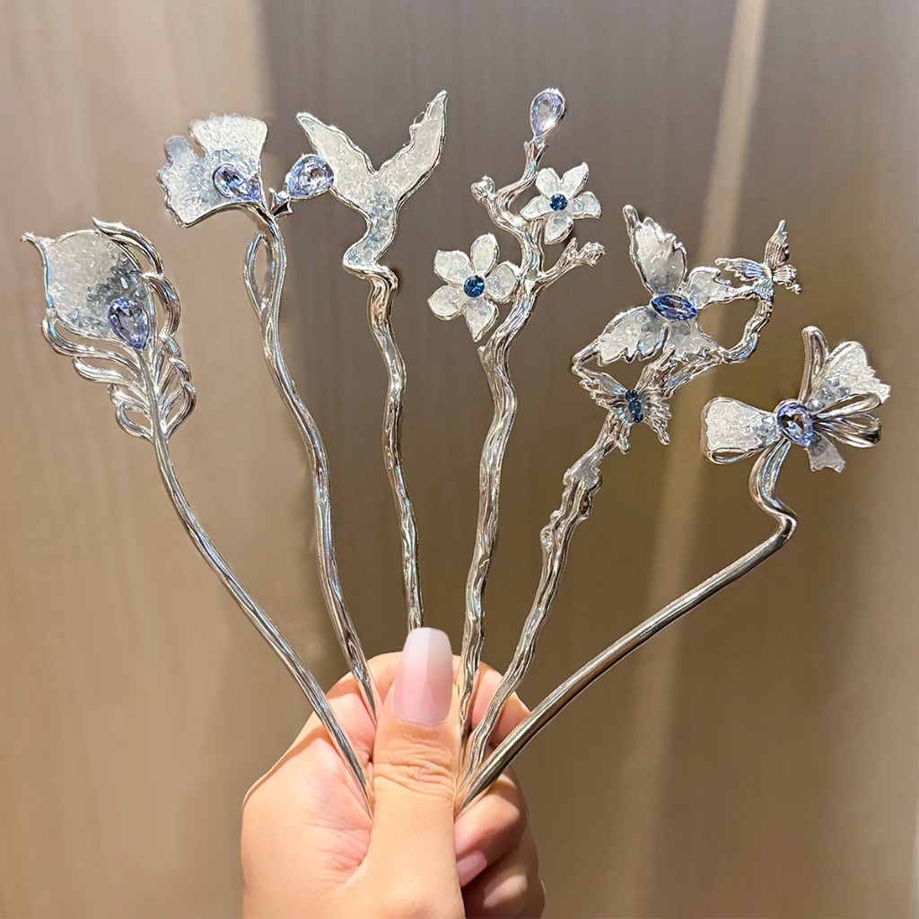 Jual Jepit Rambut Sanggul Tusuk Konde Silver Metal Chinese Style ...