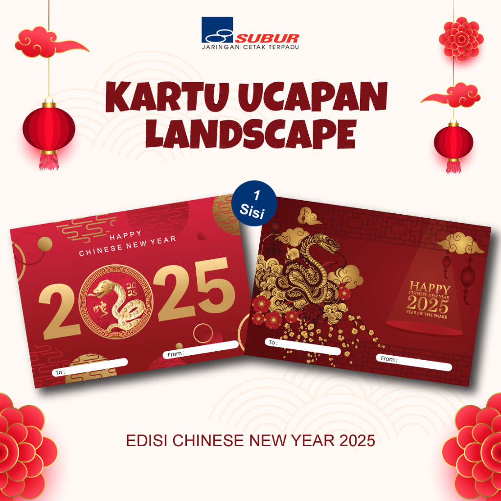 Jual KARTU UCAPAN 1 SISI CHINNESE NEW YEAR TAHUN BARU CHINA IMLEK WISH ...
