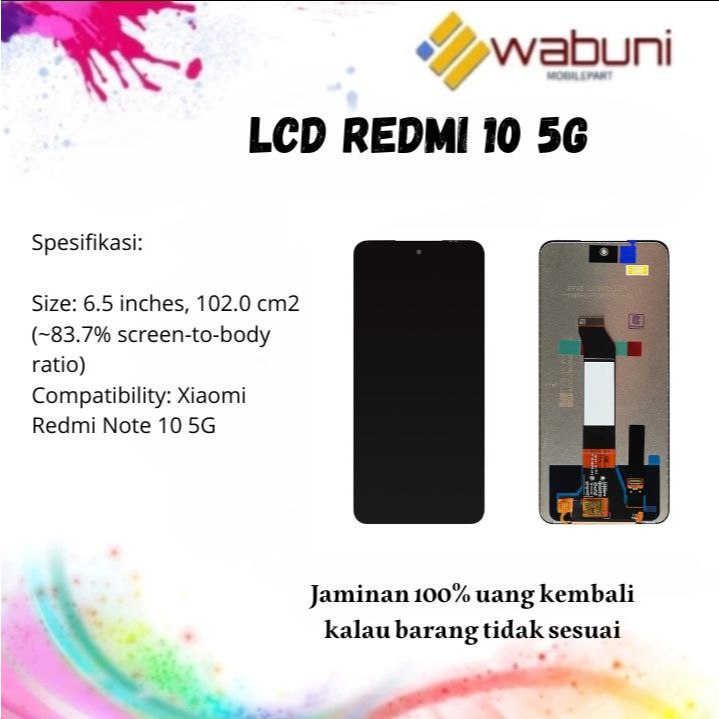 Jual LCD Touchscreen Xiaomi Redmi Note 10 5G E1 black | Shopee Indonesia