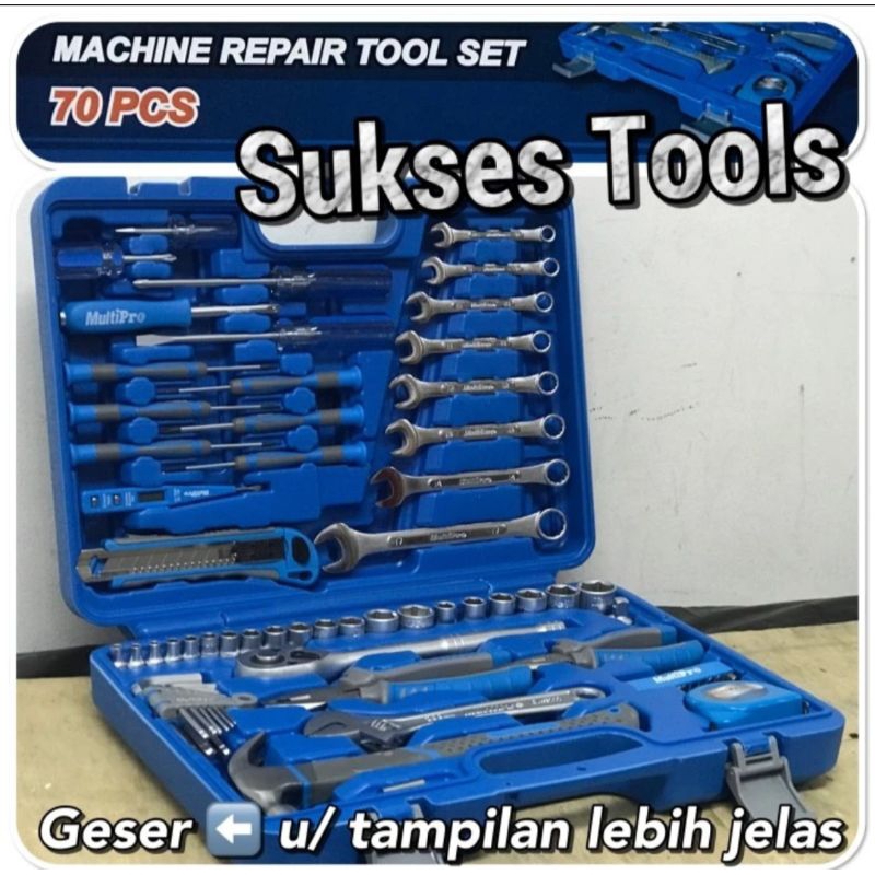 Jual OTOMOTIVE Tool Kit Set Multipro 70 Pcs Mekanik Tool Set Tool kit ...