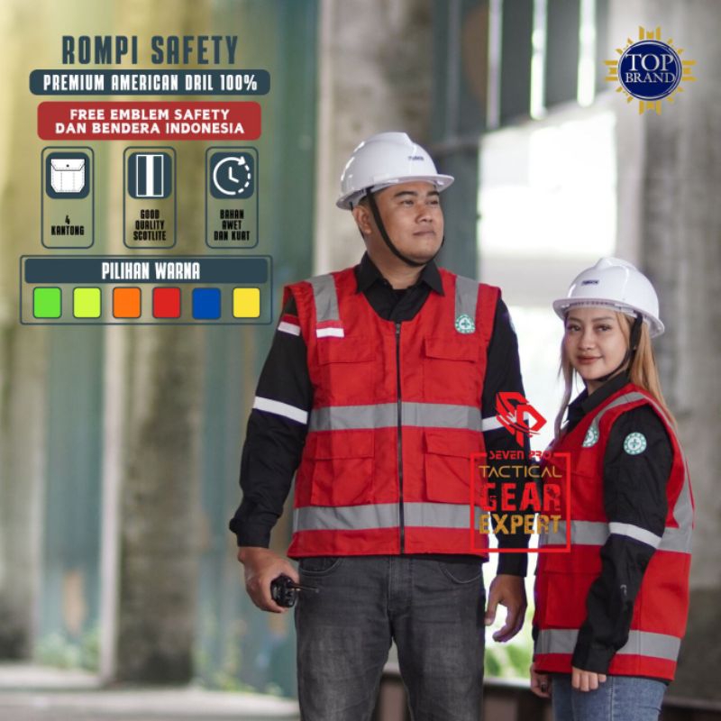 Jual READY STOK |ROMPI VEST SAFETY MERAH|ROMPI SAFETY FIRST|ROMPI ...