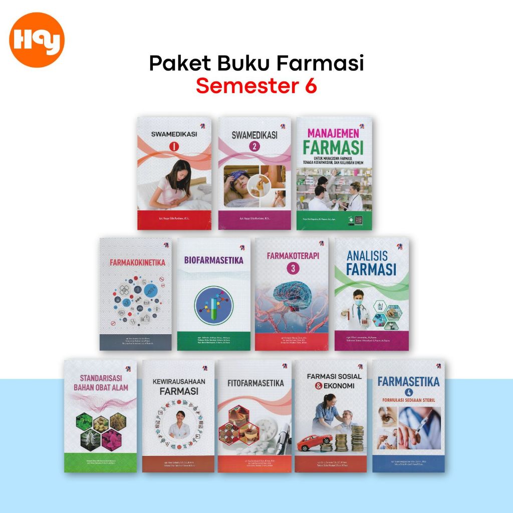 Jual Buku Paket Farmasi Semester 6 | Farmasetika 4,Swamedikasi 1, Farmasi Sosial & Ekonomi ...