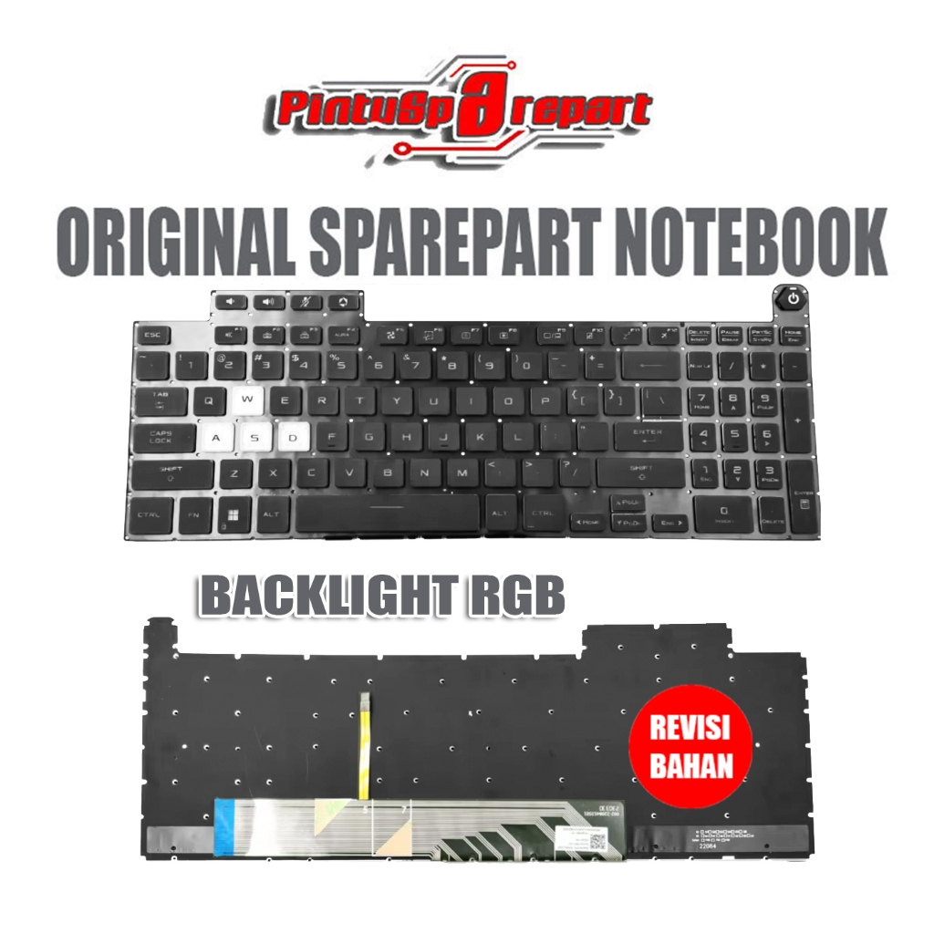 Jual (Genuine New Revision) Keyboard Original Asus TUF DASH F15 FX517 ...