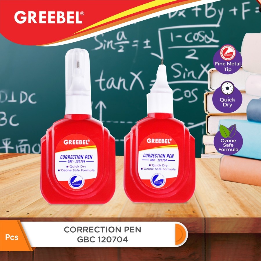 Jual GREEBEL Correction Pen Cair Tip Ex / GBC 120718 (PCS) Stipo Tip-Ex ...