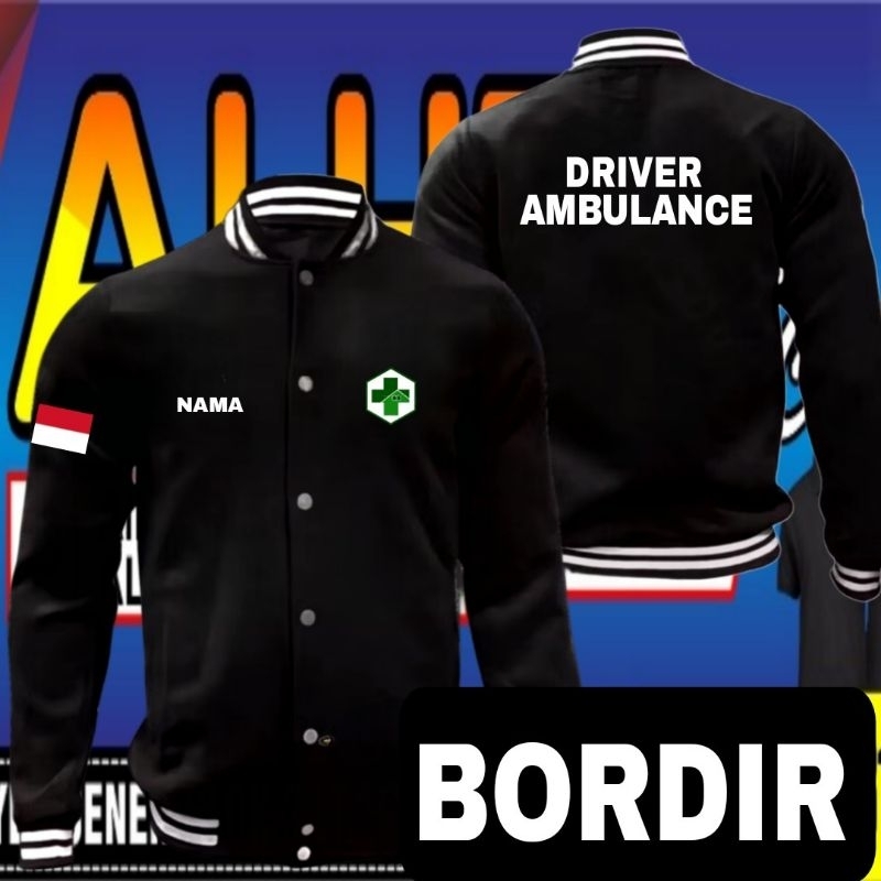 Jual Jaket bordir driver ambulance jaket driver ambulance jaket varsity ...