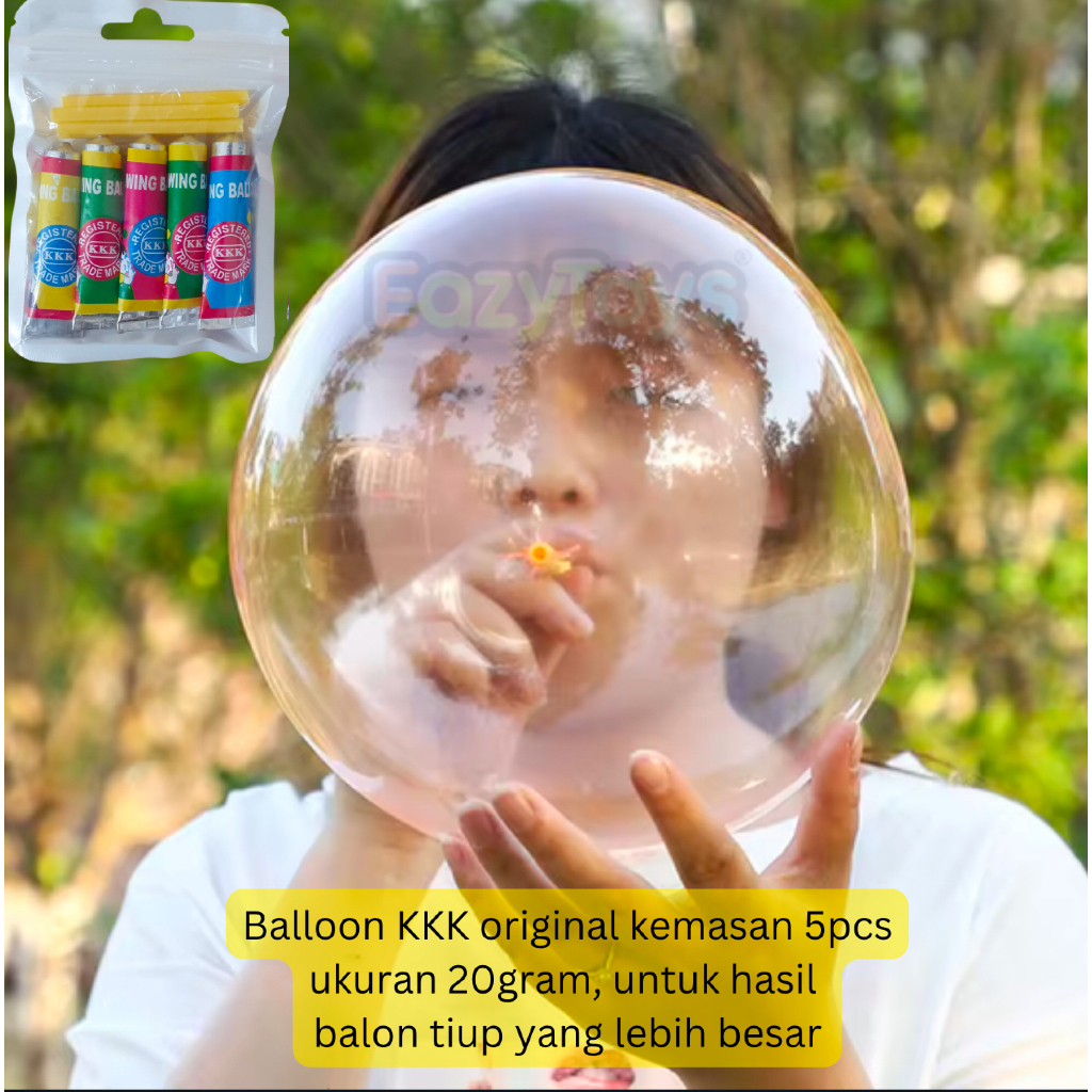 Jual Mainan Anak Balon Tiup KKK Original Mainan Jadul Balloon isi 5 pcs ...