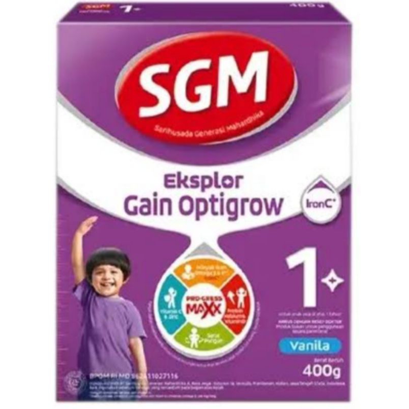 Jual SGM Eksplor Gain Optigrow 1+ Vanila 400 G | Shopee Indonesia