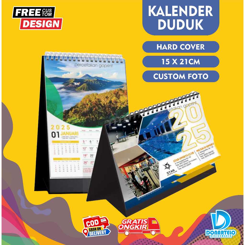 Jual SEHARI JADI Kalender Duduk 2025 Custom Foto Desain Kalender Meja ...