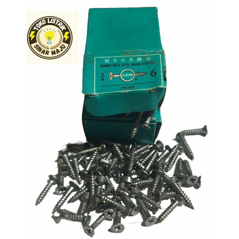 Jual Baut Skrup 3/4 Baja Isi 73 pcs | Shopee Indonesia