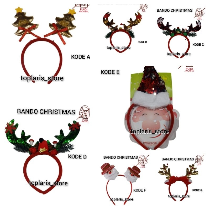Jual BANDO NATAL / TOPI NATAL / BANDO RUSA / BANDO SANTA | Shopee Indonesia
