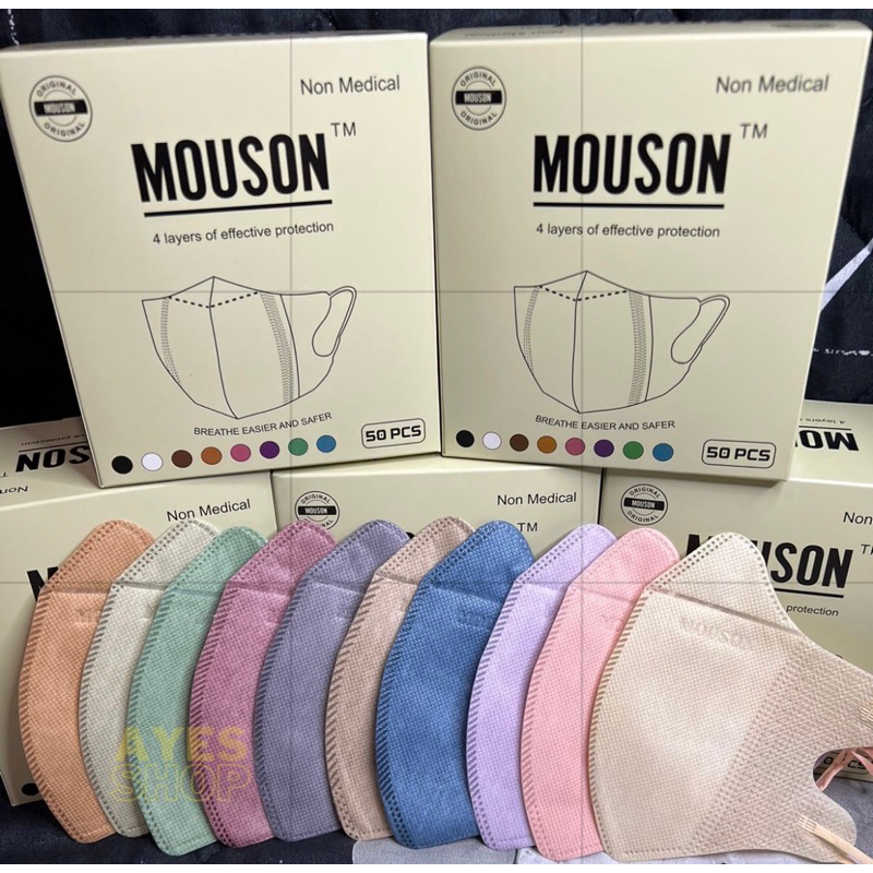 Jual MASKER DUCKBILL MOUSON MIX WARNA 3D 4PLY 50PCS | Shopee Indonesia