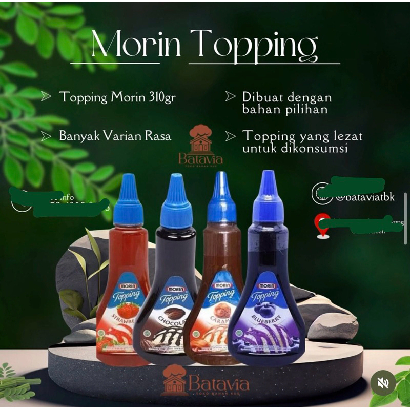 Jual Morin Topping 310 / 300 Gr ( Coklat, Caramel, ) Selai Varian ...