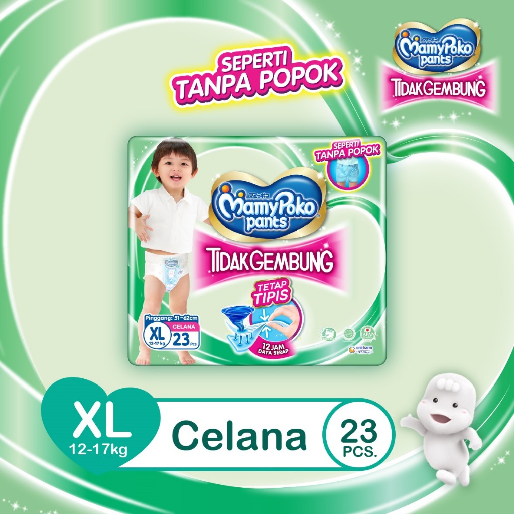 Jual MamyPoko Pants X-tra Kering Slim Tidak Gembung Popok Celana XL 23 | Shopee Indonesia