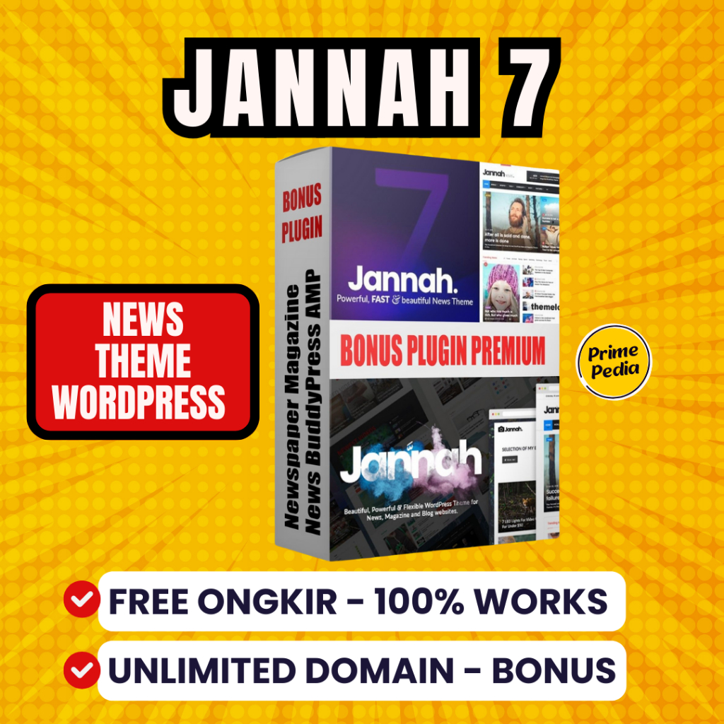 Jual JANNAH 7 News Theme Wordpress Untuk Elementor Versi Terupdate ...