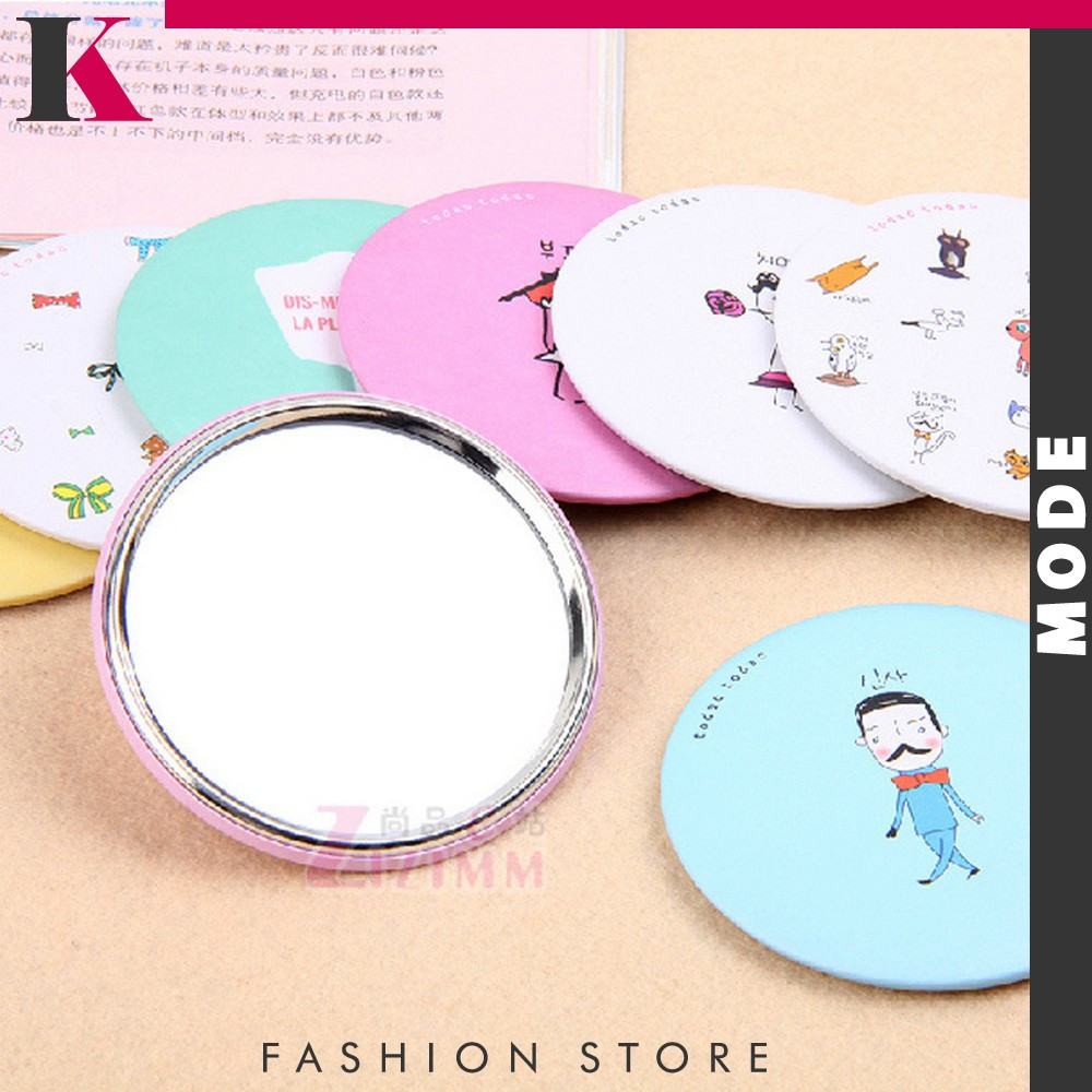 Jual Cermin Kecil Bulat Kaca Mini Aesthetic Colorful Serbaguna / Kaca ...