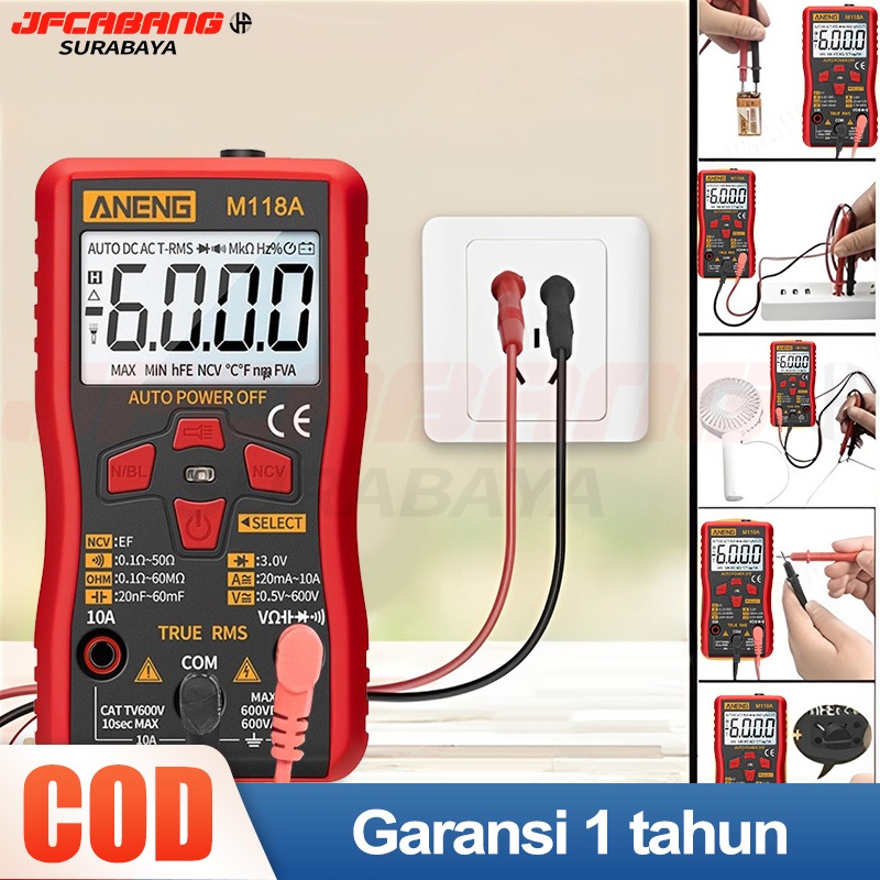 Jual Multimeter Digital Avometer Multitester /4000 Counts MULTI TESTER ...