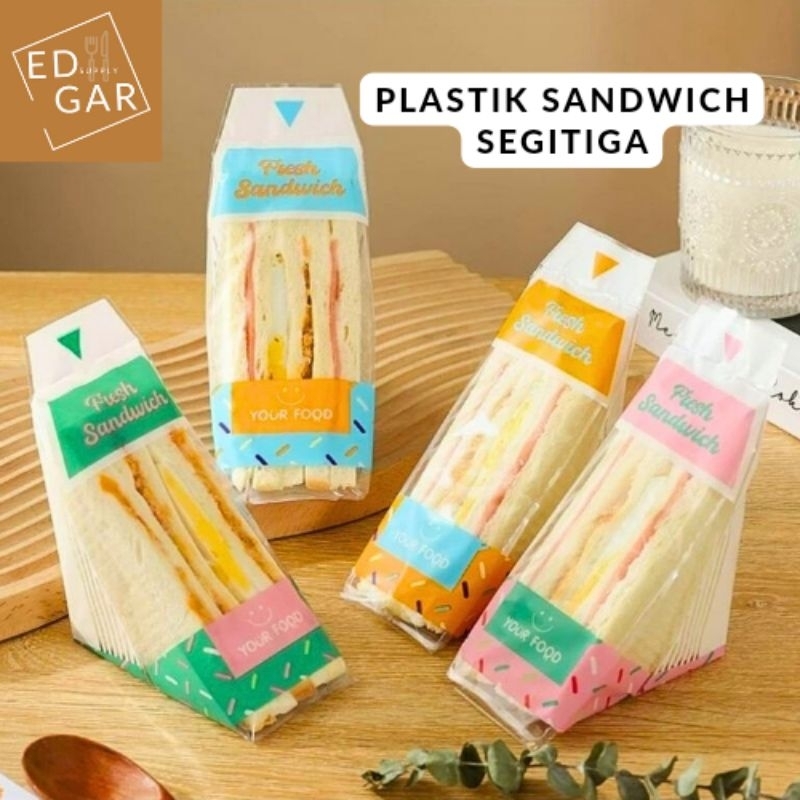 Jual plastik sandwich segitiga korea kemasan plastik sandwich packaging ...