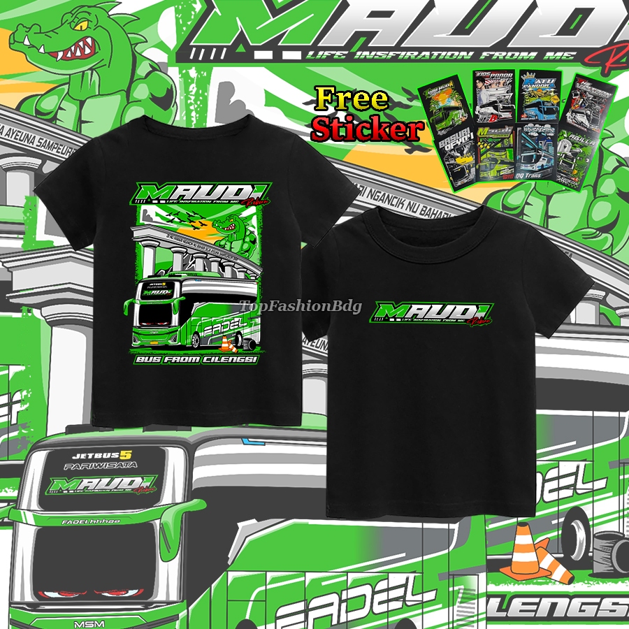 Jual Baju Anak Bus MAUDI JETBUS 5 Vektor Bus Mania Depan Belakang Kaos ...