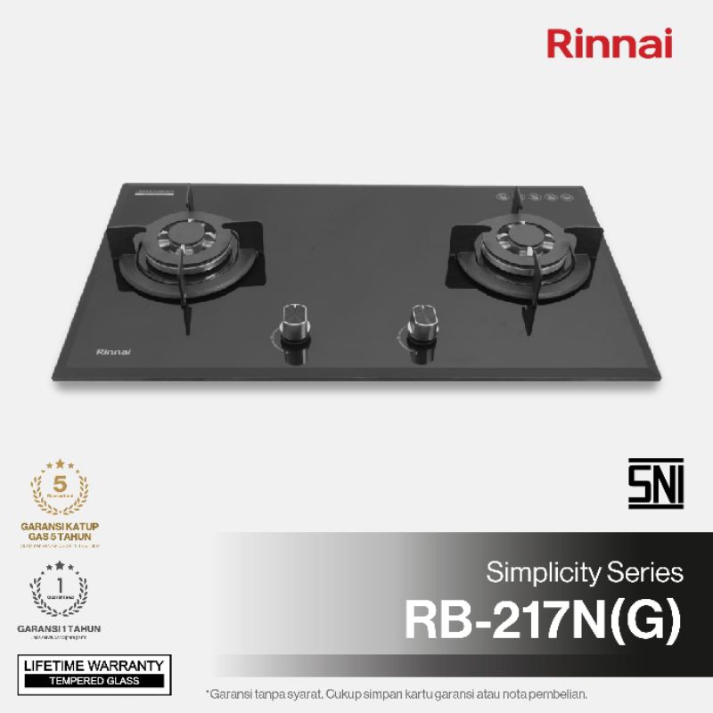 Jual Kompor Tanam Rinnai RB-217N(G) - 2 TUNGKU + FRAGILE | Shopee Indonesia