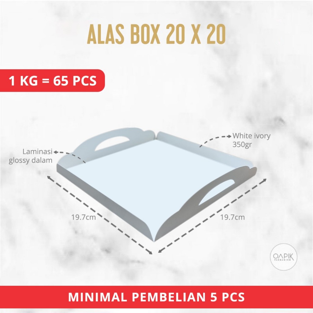 Jual Alas Box 20x20 , 22x22 , 25x25 Tatakan Kue Tatakan Cake Box ...
