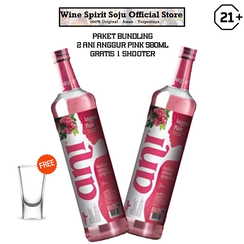 Jual Paket 2 ANI Anggur Pink 580ml FREE Sloki | Shopee Indonesia