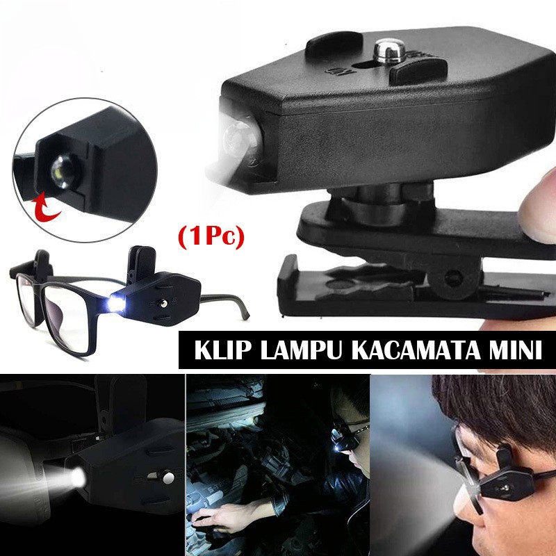 Jual Lampu Baca Jepit LED Mini Clip Kacamata 1 PC Reading Book Senter ...