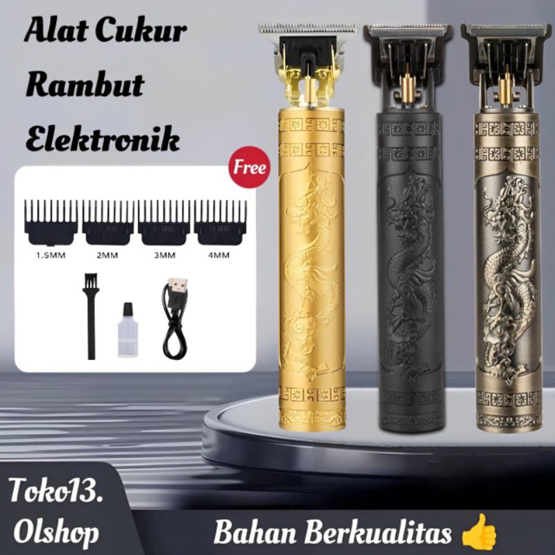 Jual Alat Cukur Rambut Vintage T9 Rechargeable/ Hair Clipper Alat Potong Rambut Elektronik ...